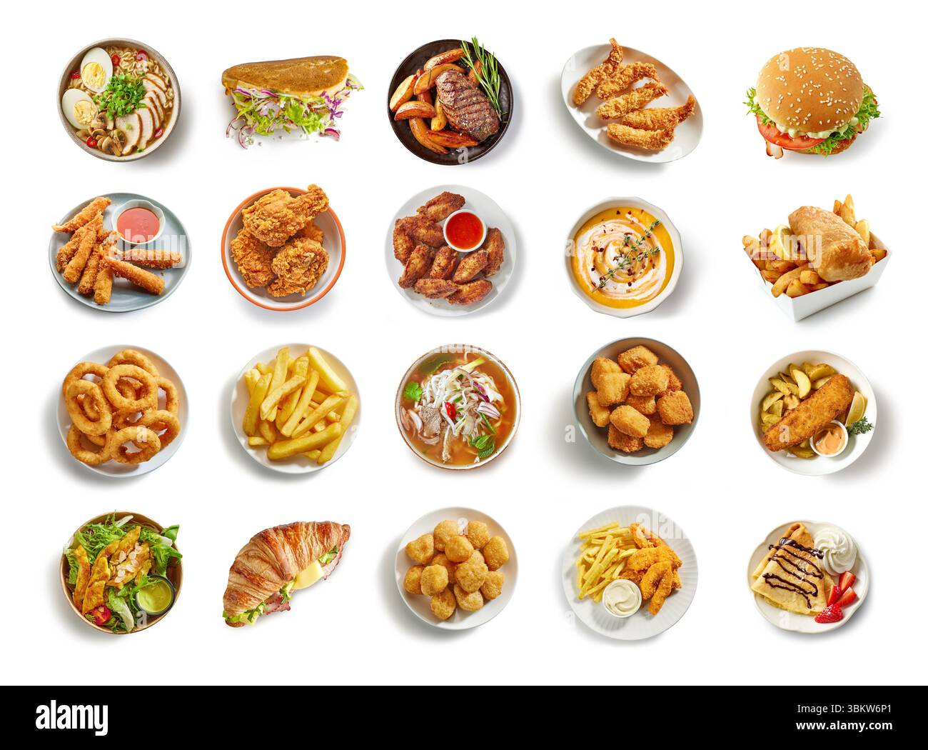 Dinner salad fish soup Cut Out Stock Images & Pictures - Alamy