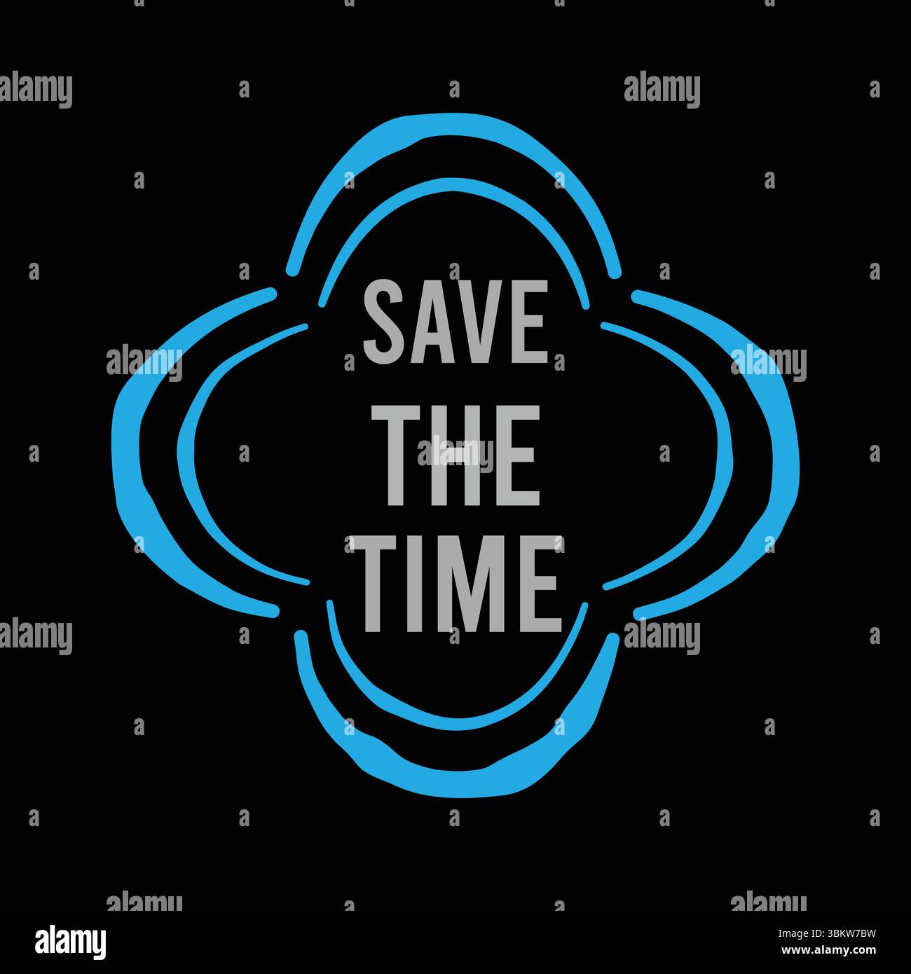 Save the Time with Hand Drawn Text Stock Vector Image & Art - Alamy