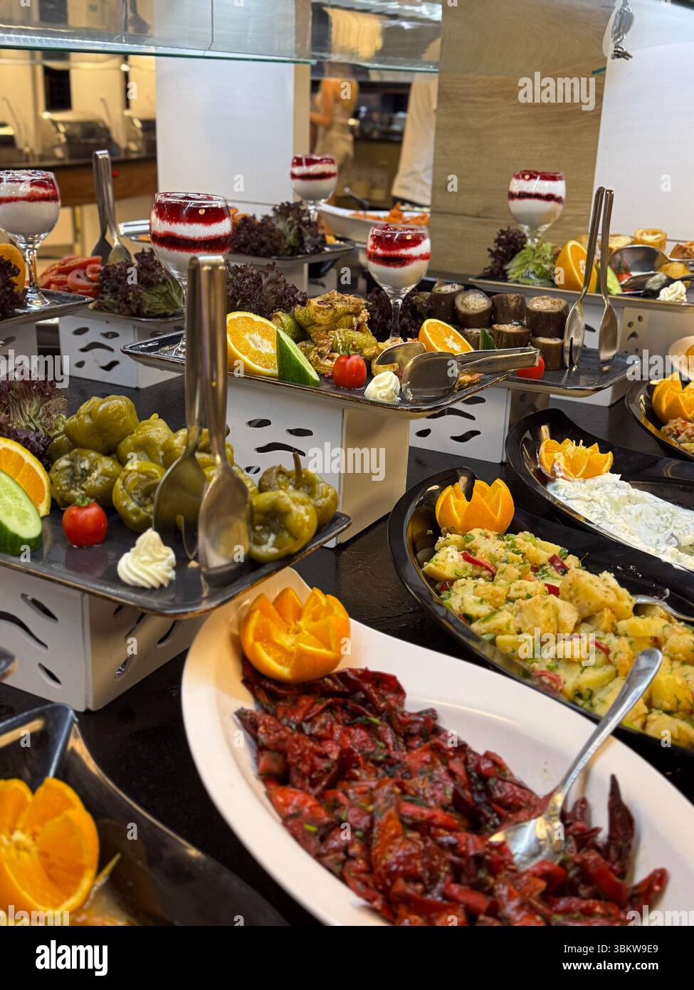 Gourmet Cold Dishes on Hotel Buffet in All-Inclusive Restaurant Stock ...