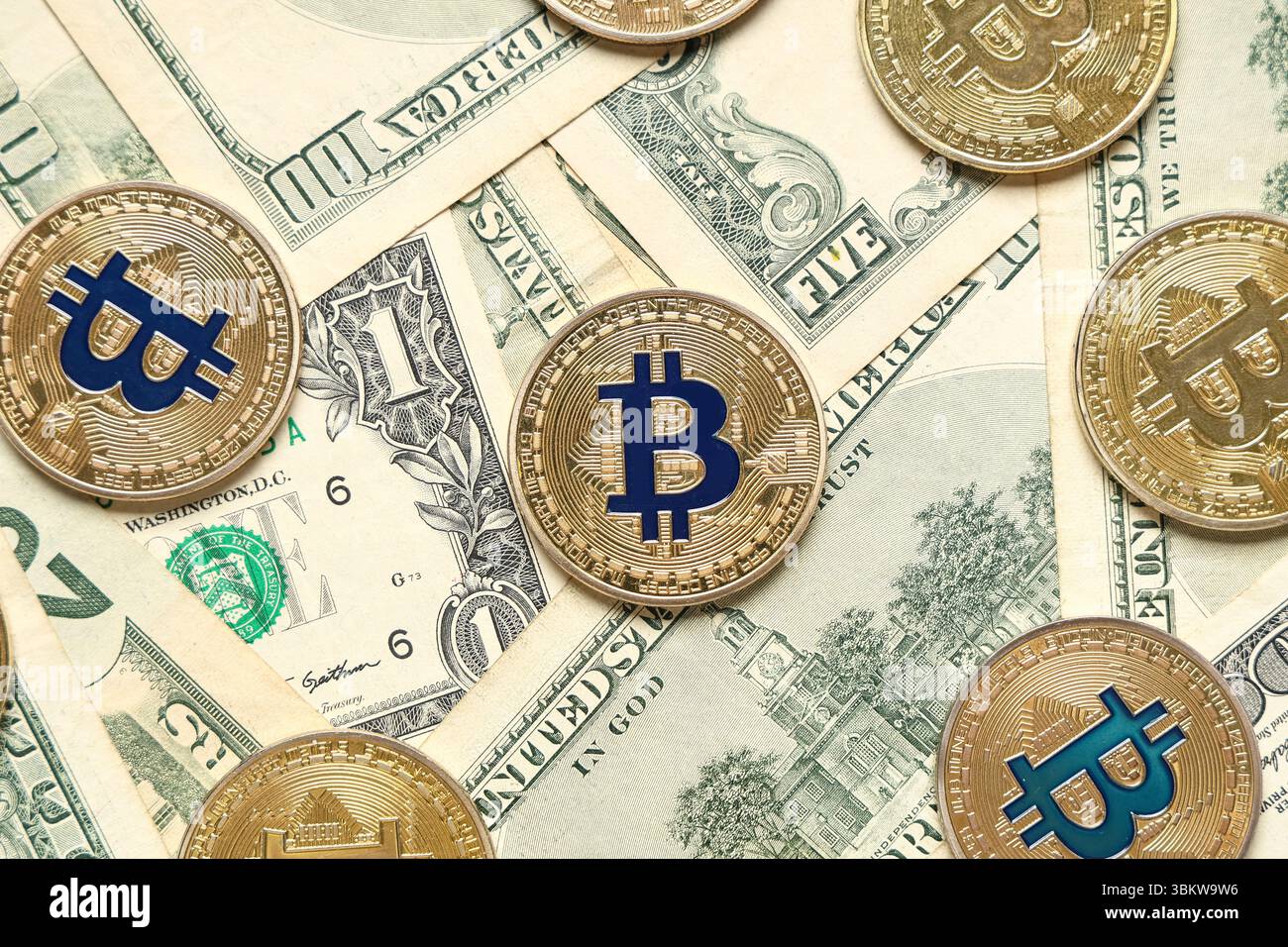 Bitcoins on texture background hi-res stock photography and images - Alamy
