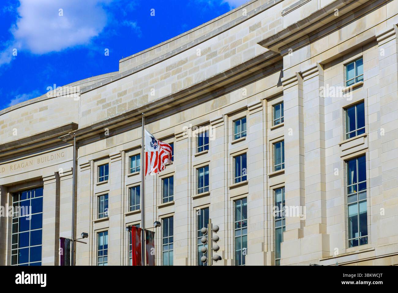 19 April 2025 Washington D.C US Exterior details of Reagan Building in ...
