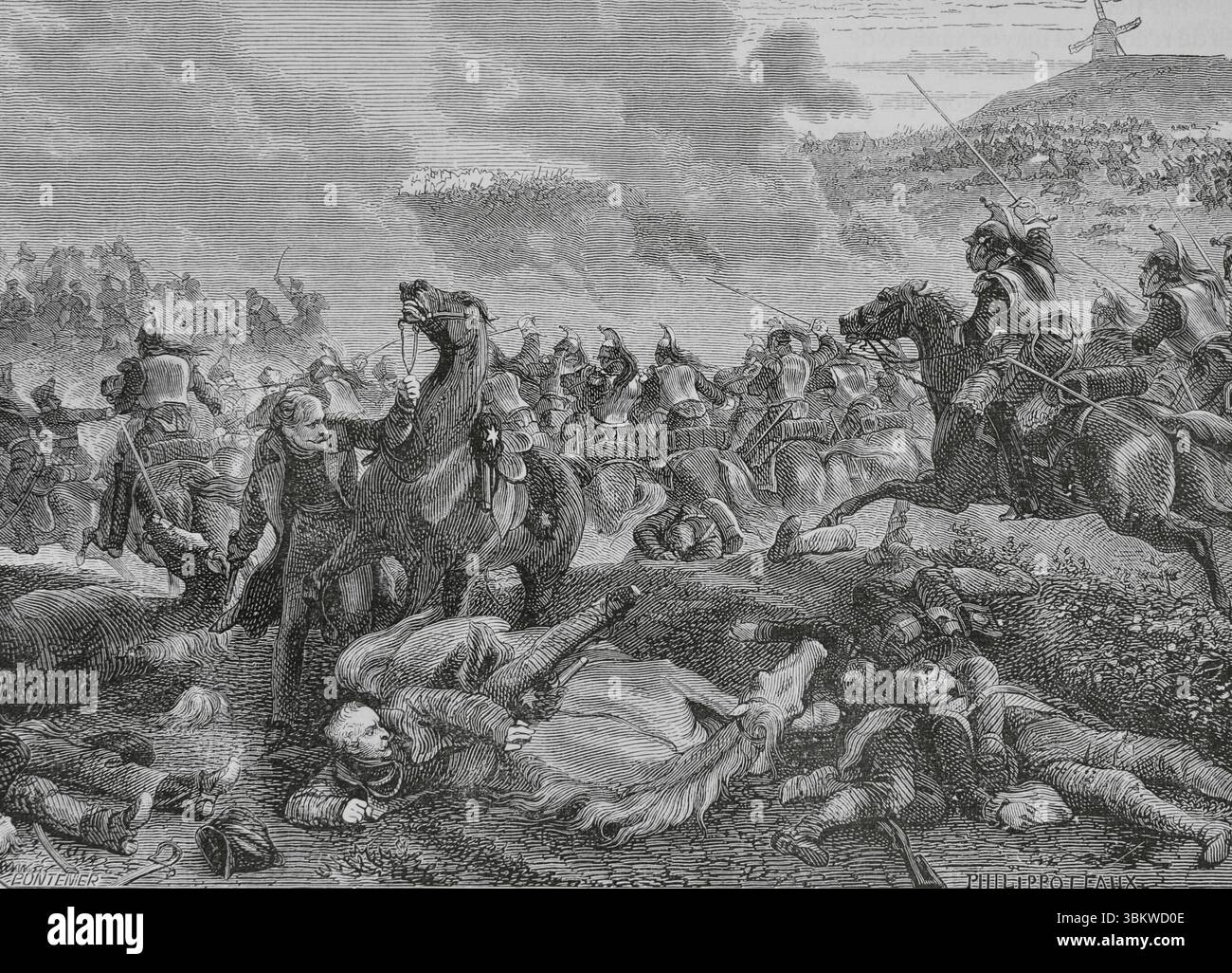 Battle of Ligny, Belgium (16 June 1815). Engagement between French ...