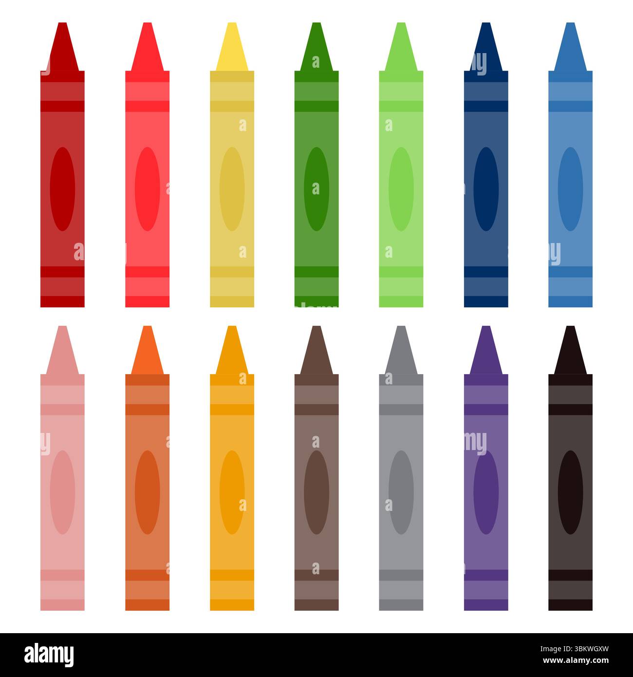 Rainbow drawn with crayons Stock Vector Images - Alamy