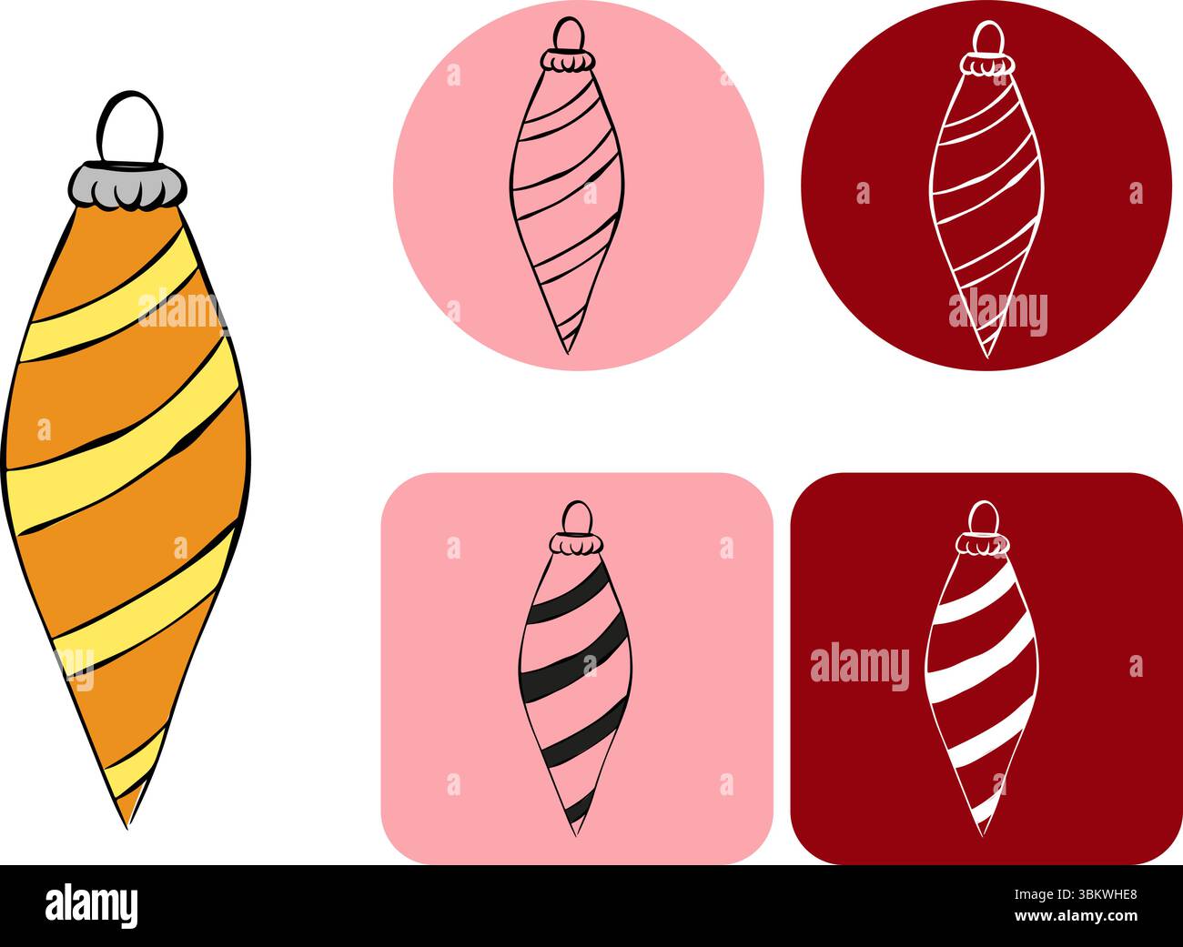 Christmas tree pink toys Stock Vector Images - Alamy