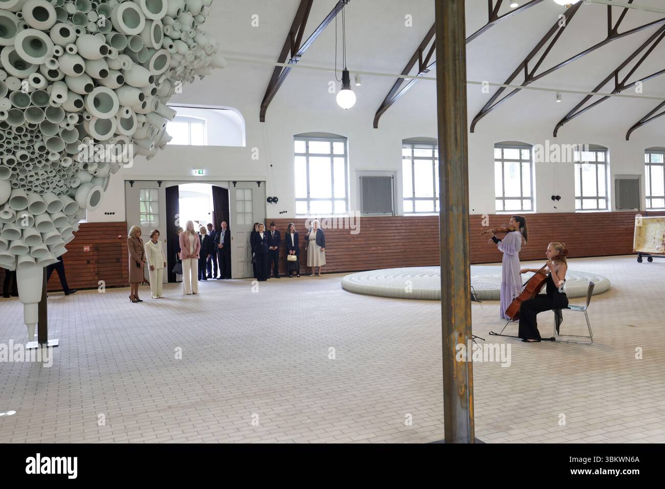 Oslo 20250623. Queen Sonja and Crown Princess Mette-Marit visit the ...