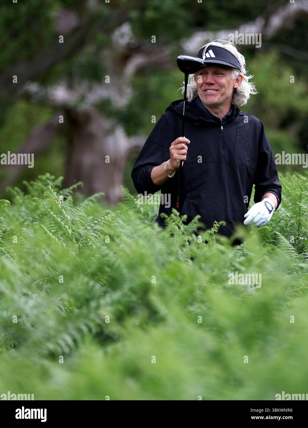 Former Premier League footballer Jimmy Bullard looks for his ball after ...