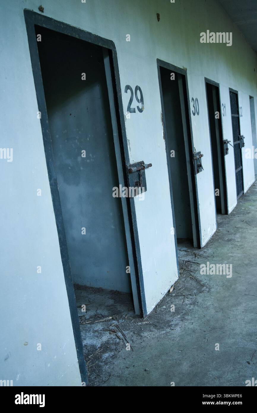 Cell door of old prison on Mahe, Seychelles Stock Photo - Alamy