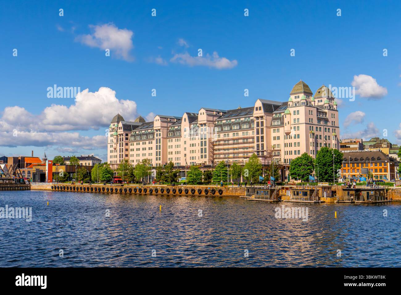 Historic warehouse in Oslo harbor, Norway Stock Photo - Alamy