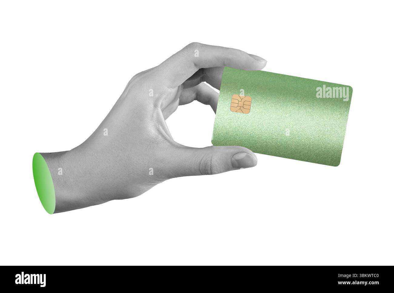 Hand holding bank card, showcasing credit and debit features. Modern ...