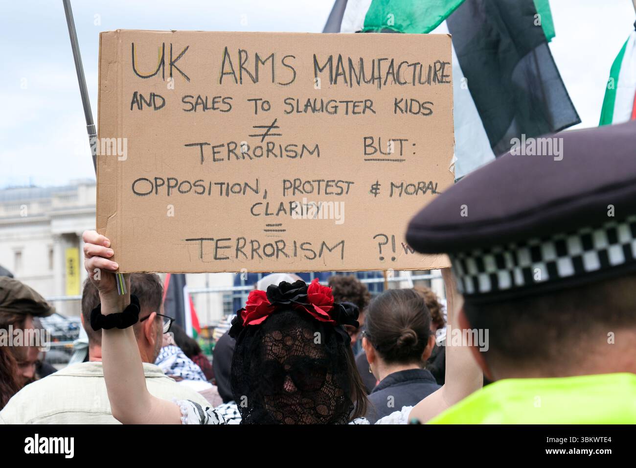 Trafalgar Square, London, UK. 23rd Jun 2025. Palestine Action ...