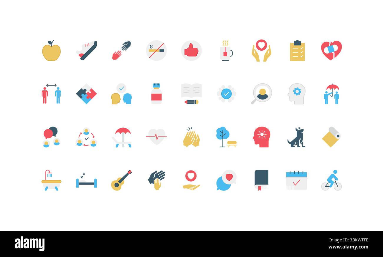 Mental stress icon outline Cut Out Stock Images & Pictures - Alamy