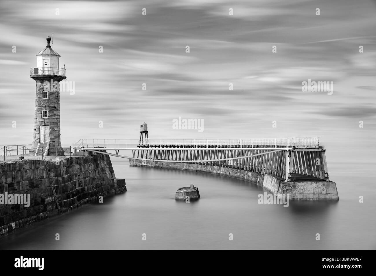 Harbour lighthouse old town Black and White Stock Photos & Images - Alamy