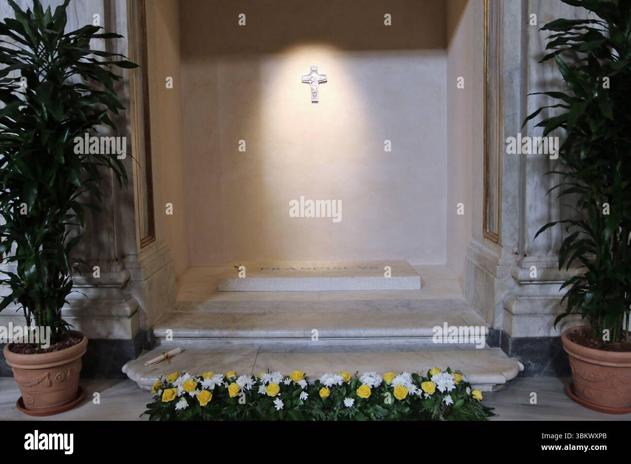 The late Pope Francis is buried - interned inside the Santa Maria ...