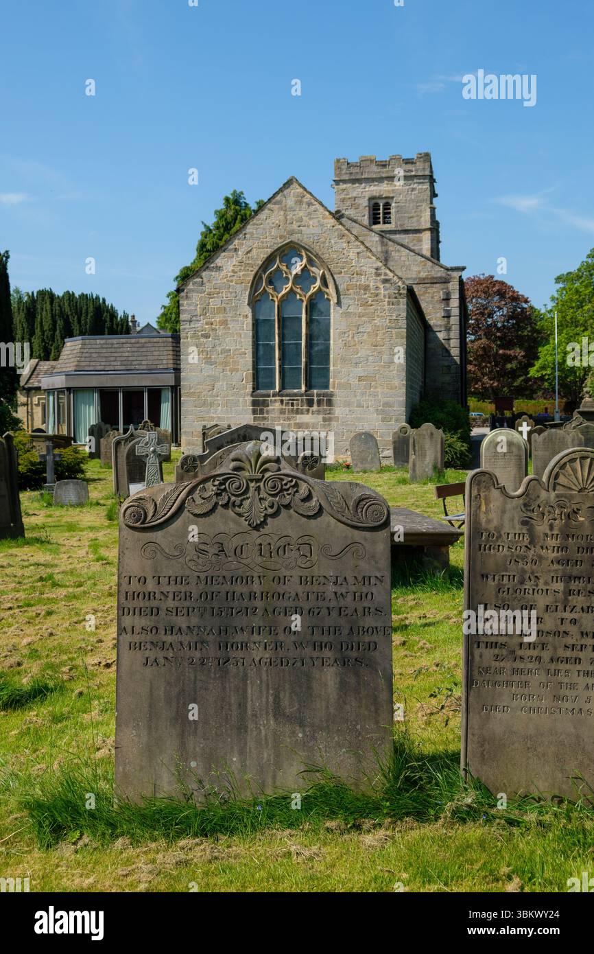 Memorial gravestones for Benjamin & Hannah Horner & Abel & Elizabeth Hudson in a churchyard ...