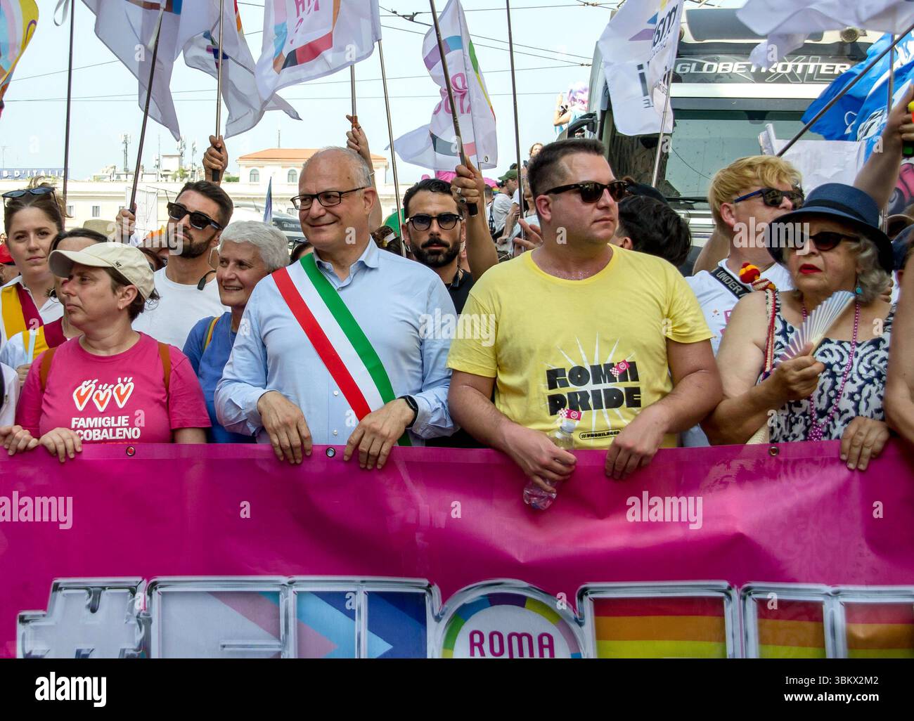 Rome, Italy. 14th June, 2025. 6/14/2025 31st edition of Roma Pride with ...