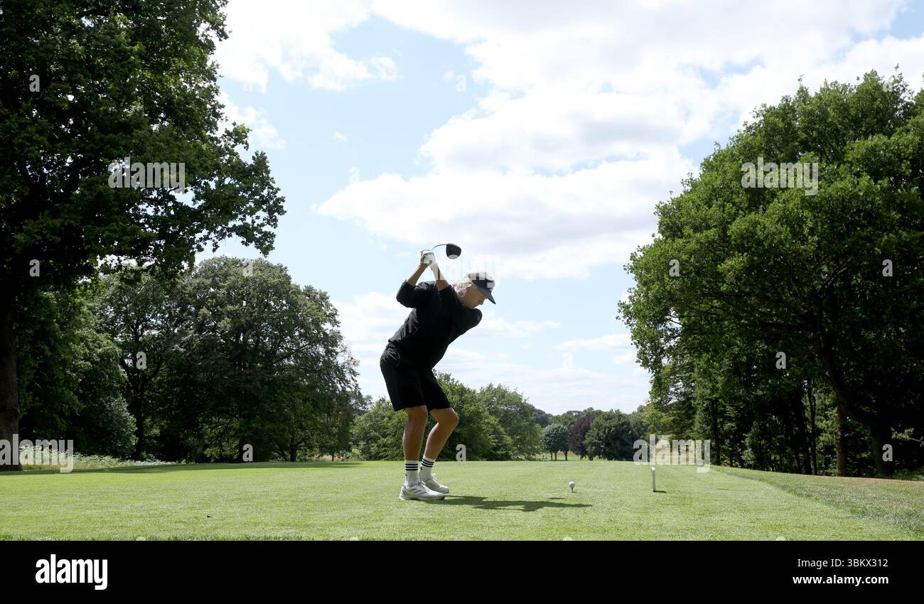 Former Premier League footballer Jimmy Bullard tees off from on the ...