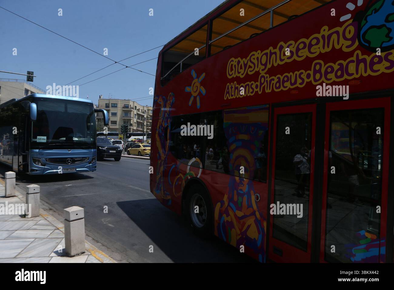 The main problem with tourist buses in Athens is parking. Often, buses ...