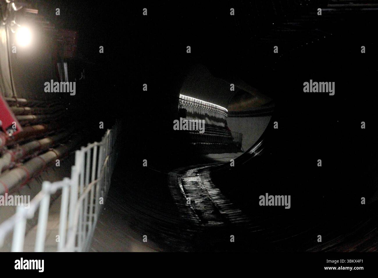 Construction on Athens Metro Line 4 .Tunnel boring machine (TBM ...