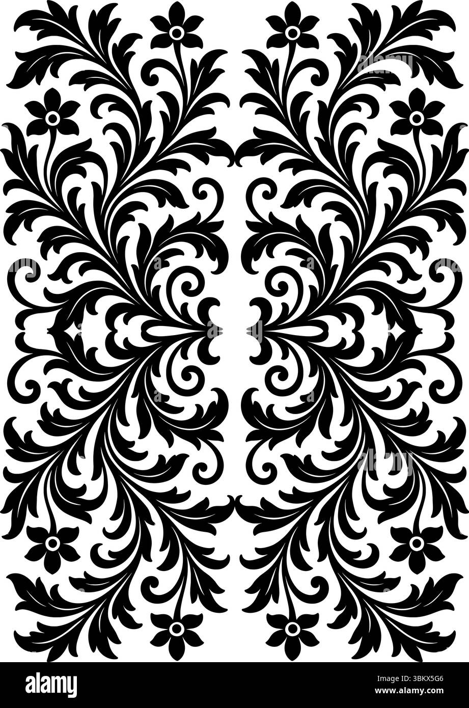 Symmetrical damask art Cut Out Stock Images & Pictures - Alamy