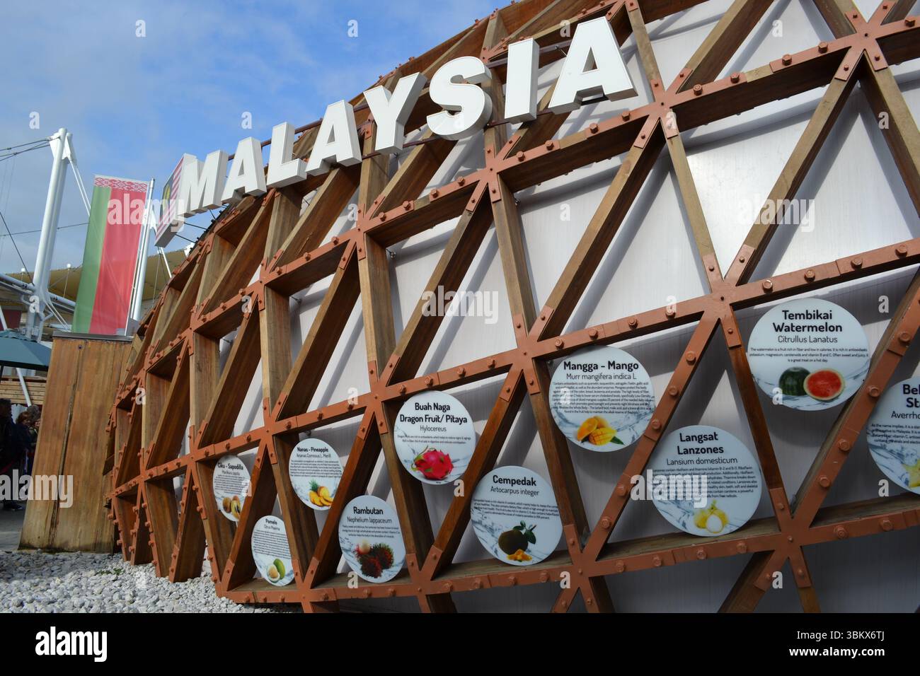 Triangular interlocking wood structure of building resembling ...
