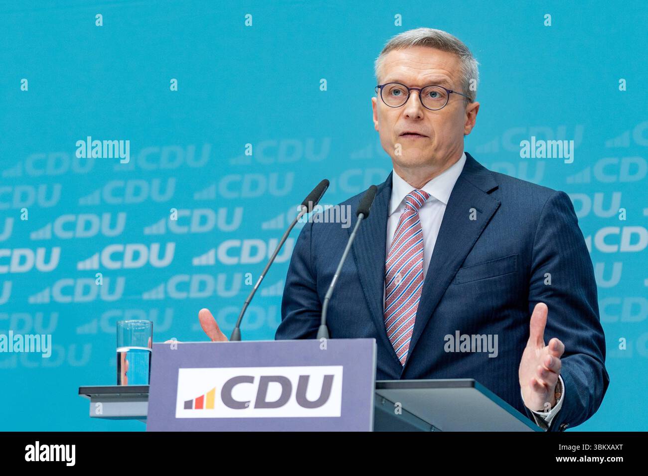 Pressekonferenz CDU im Konrad-Adenauer-Haus. Im Bild Dr. Karsten Wildberger. Berlin, 23.06.2025 ...