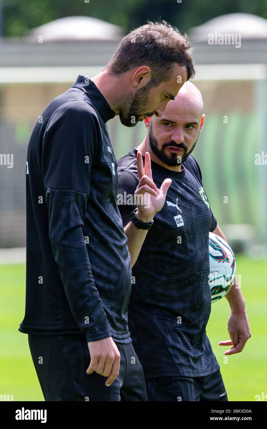 Cercle's new head coach Onur Cinel pictured during a training session ...