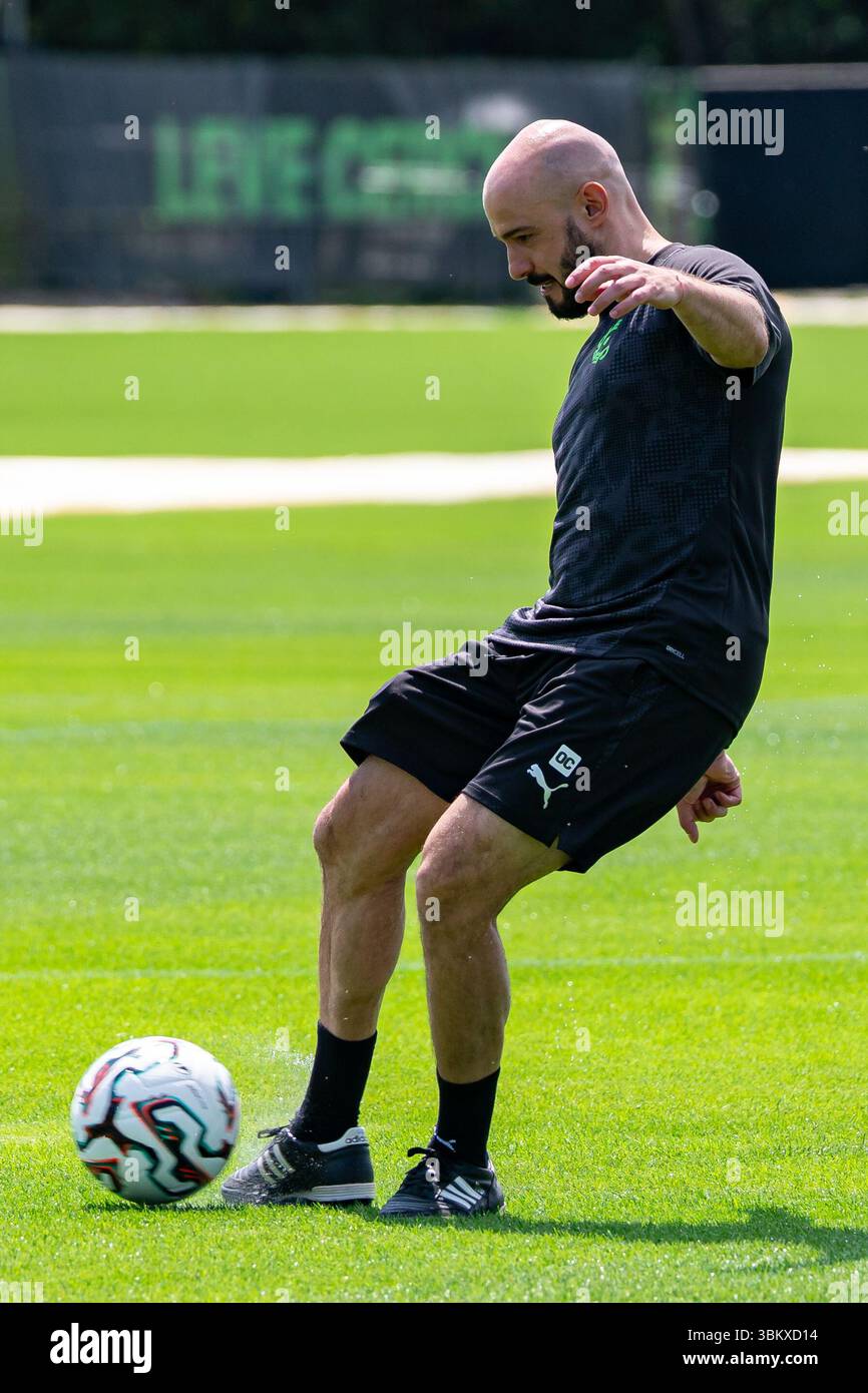 Brugge, Belgium. 23rd June, 2025. Cercle's new head coach Onur Cinel ...