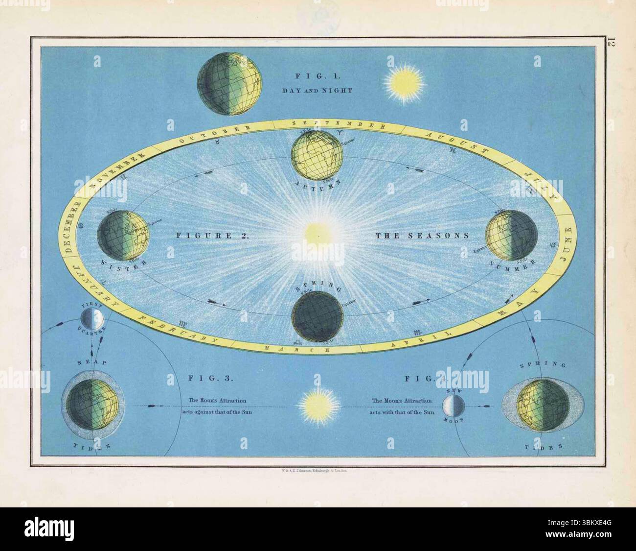 ASTRONOMY. Day & night. Tides. Seasons. Lunar phases. W. & A.K ...