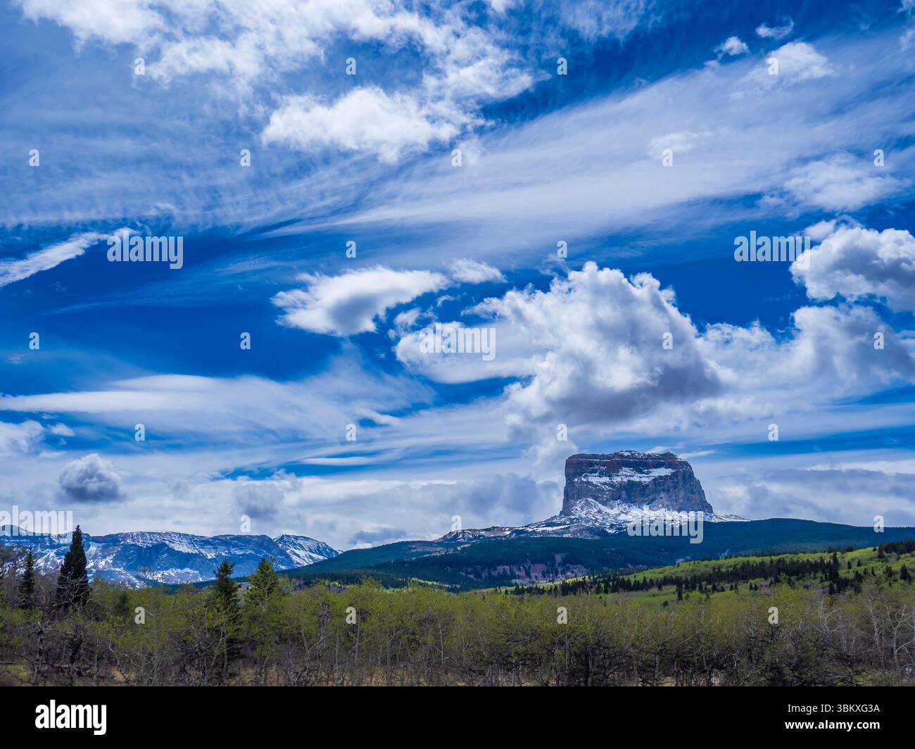 Chief Mountain between Glacier National Park and the Blackfeet Indian ...