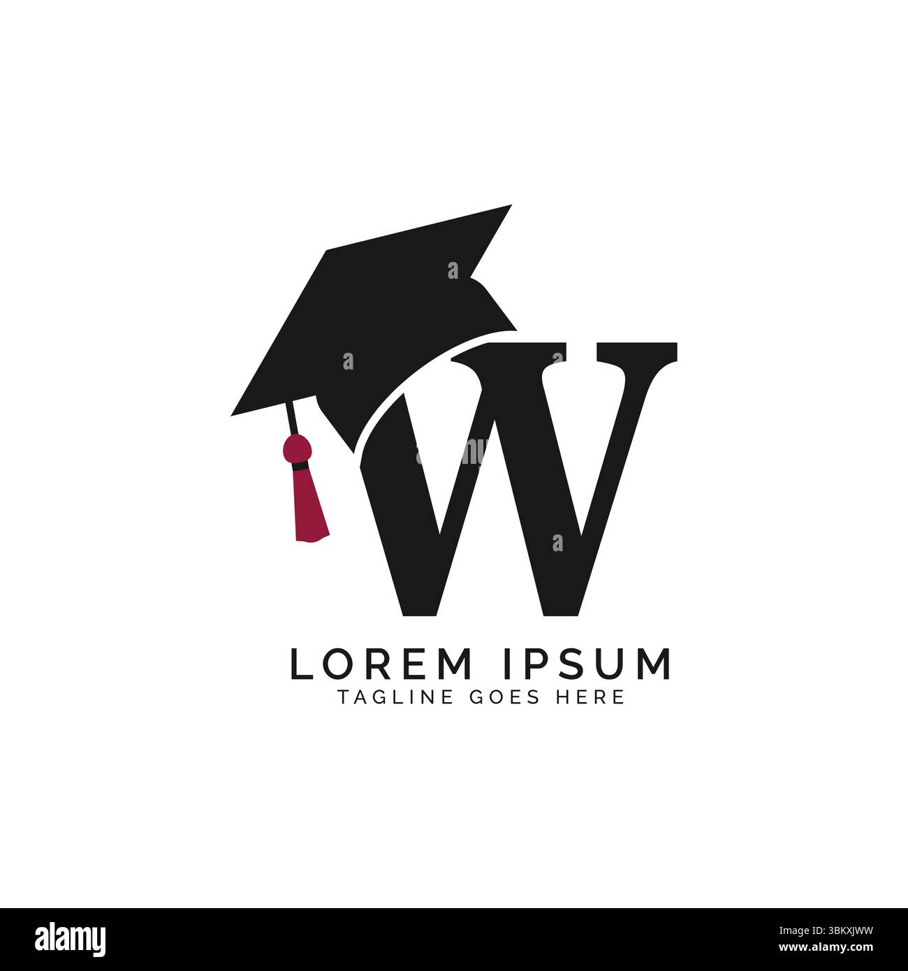 Letter W with Graduation Cap Logo. Alphabet W Education Hat icon Stock Vector Image & Art - Alamy