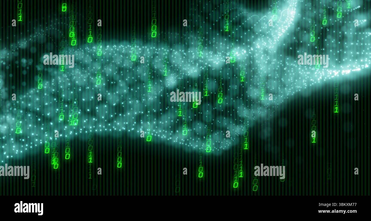 Green stream luminous particles motion hi-res stock photography and ...