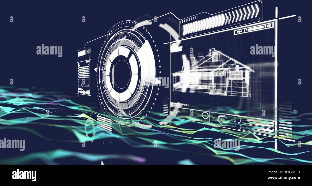 Projecting holographic HUD rotating segments in virtual space, with ...