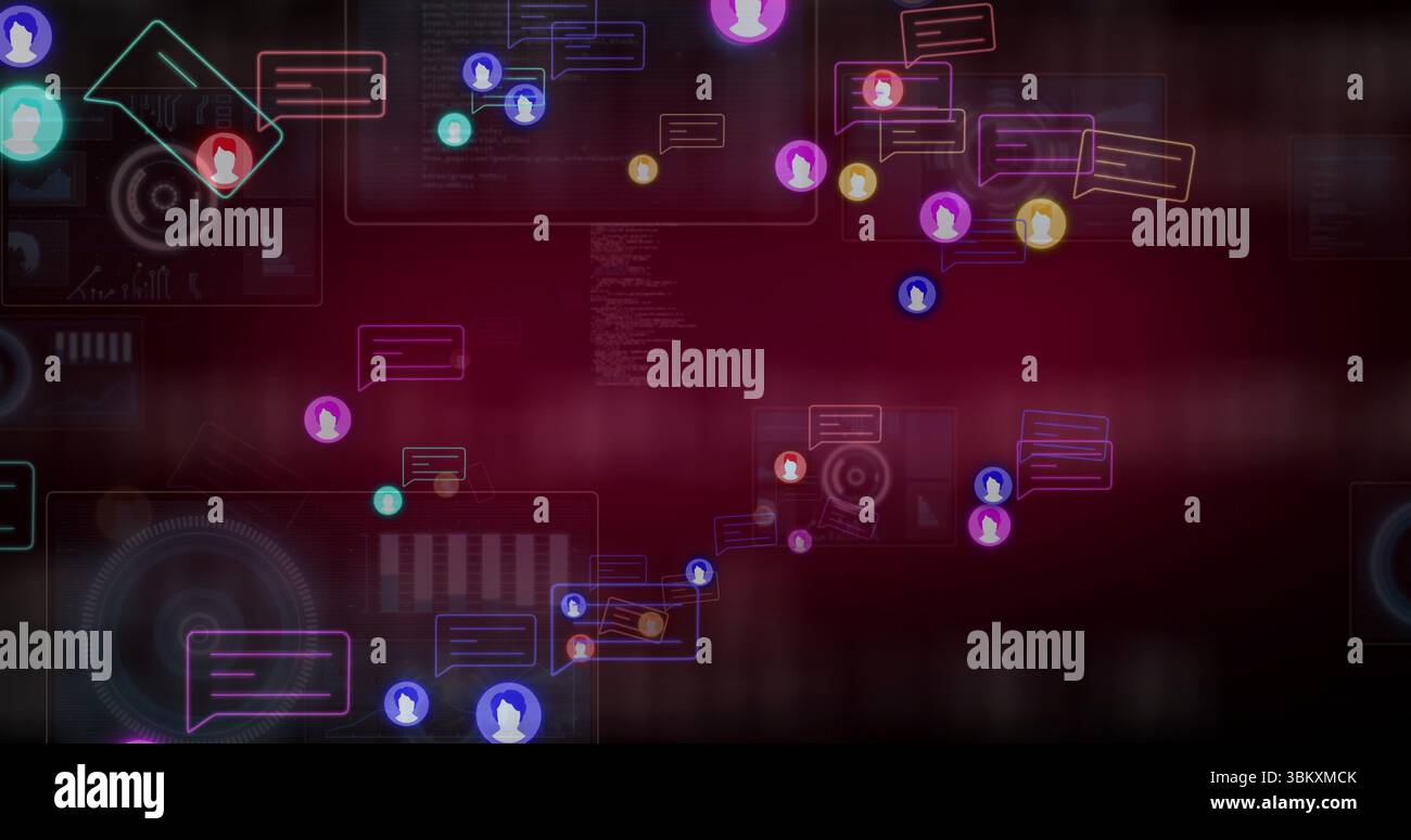 Digital icons network connections overlay hi-res stock photography and images - Alamy