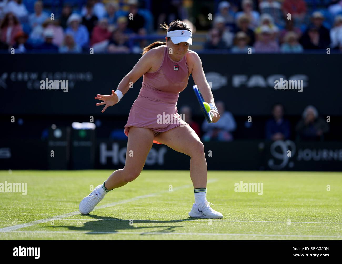Lulu Sun in action against Daria Kasatkina (not pictured) during day ...