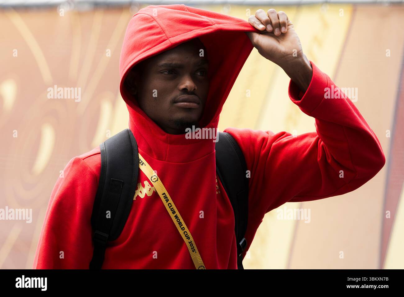 Selemani Mwalimu of Wydad AC arrives at the Lincoln Financial Field ...