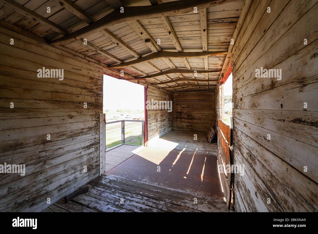 Interior of a boxcar in the Atlas Coal Mine, a National Historic Site ...