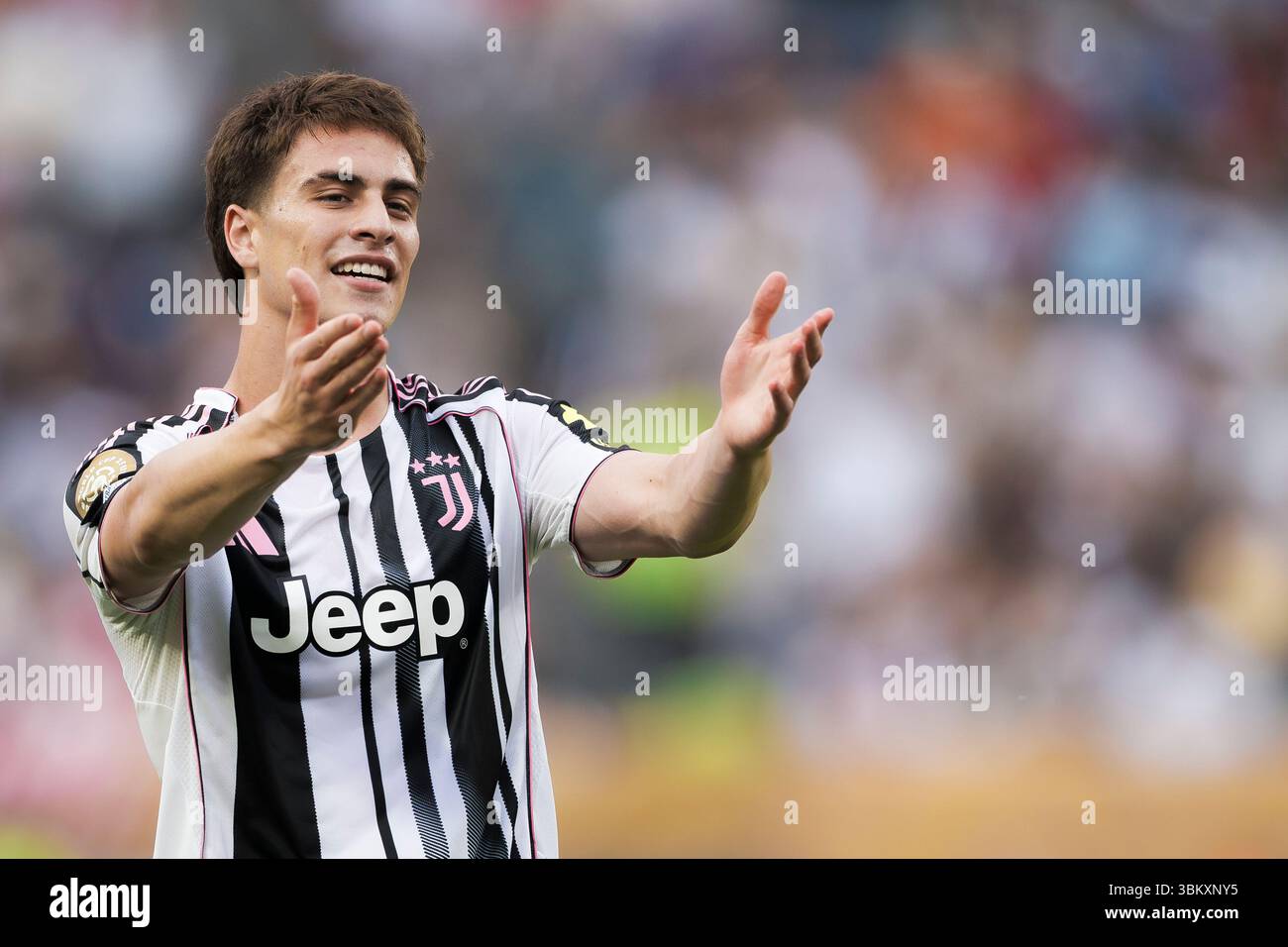 Kenan Yildiz of Juventus FC celebrates after scoring a goal during the ...