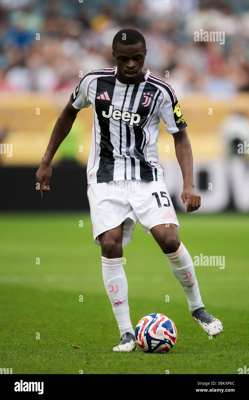 Pierre Kalulu of Juventus FC in action during the FIFA Club World Cup ...