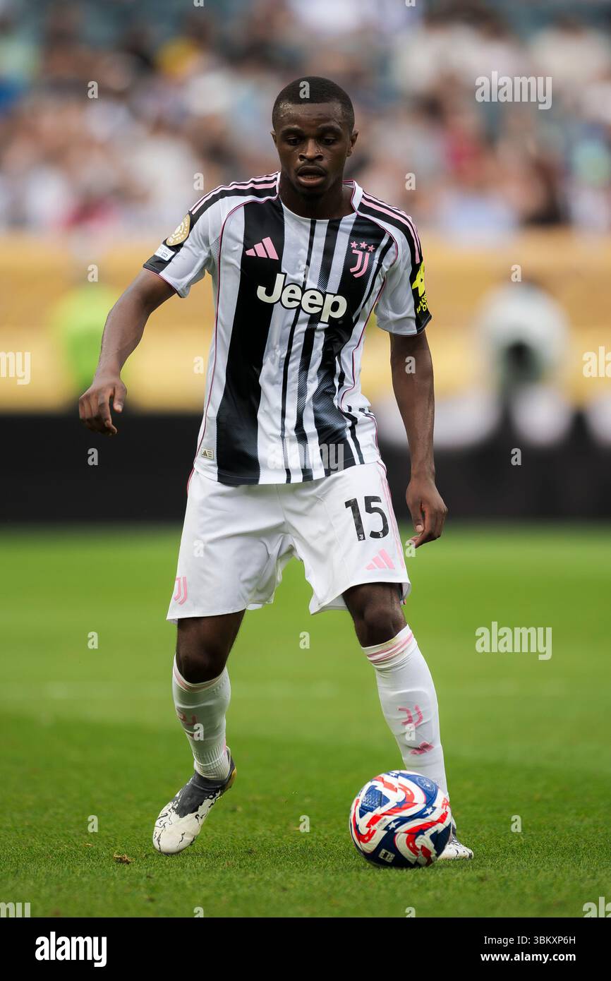 Pierre Kalulu of Juventus FC in action during the FIFA Club World Cup ...