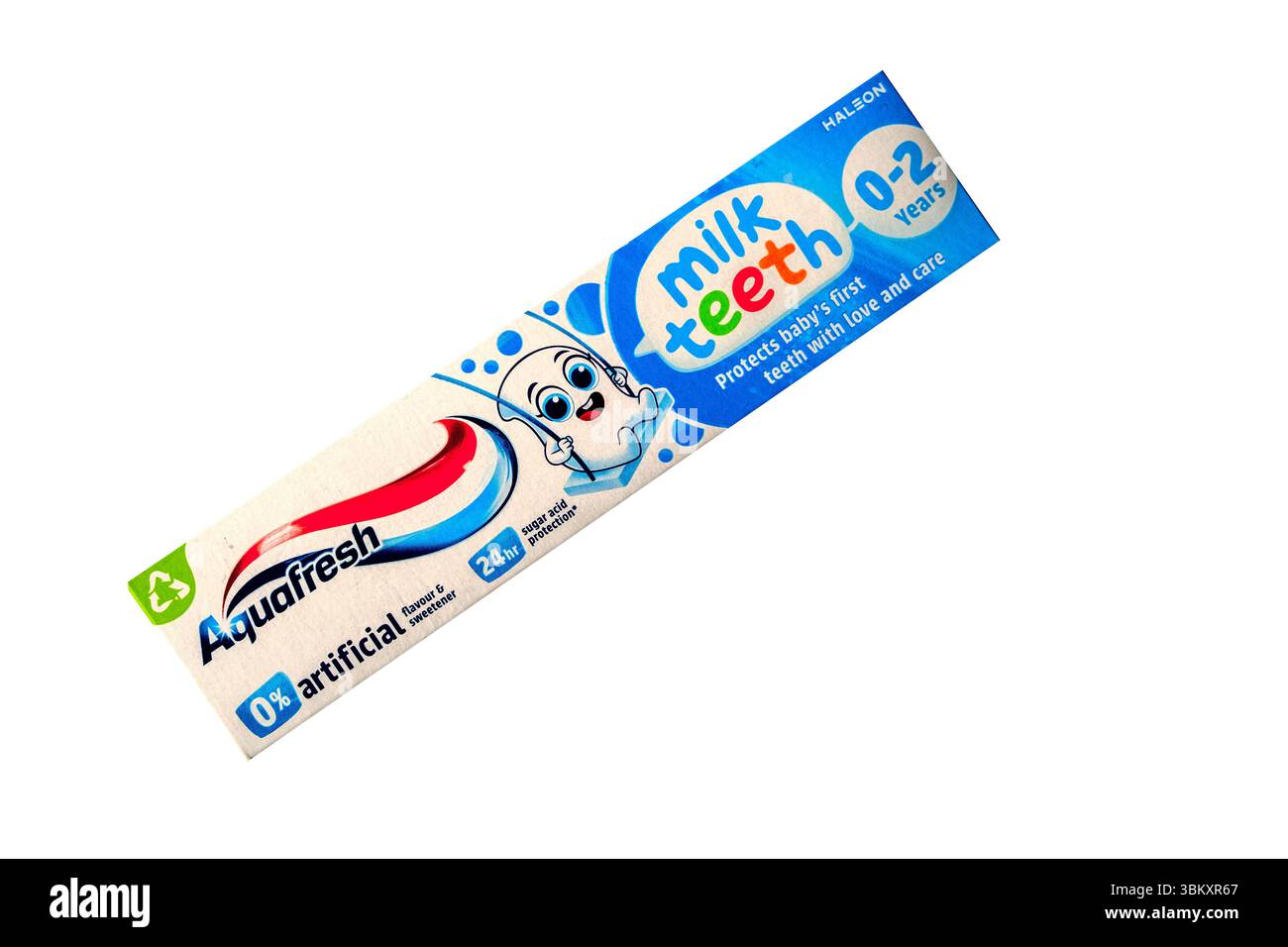 London UK, June23 2025, Boxed Tube Of Aquafresh Milk Teeth Toothpaste ...