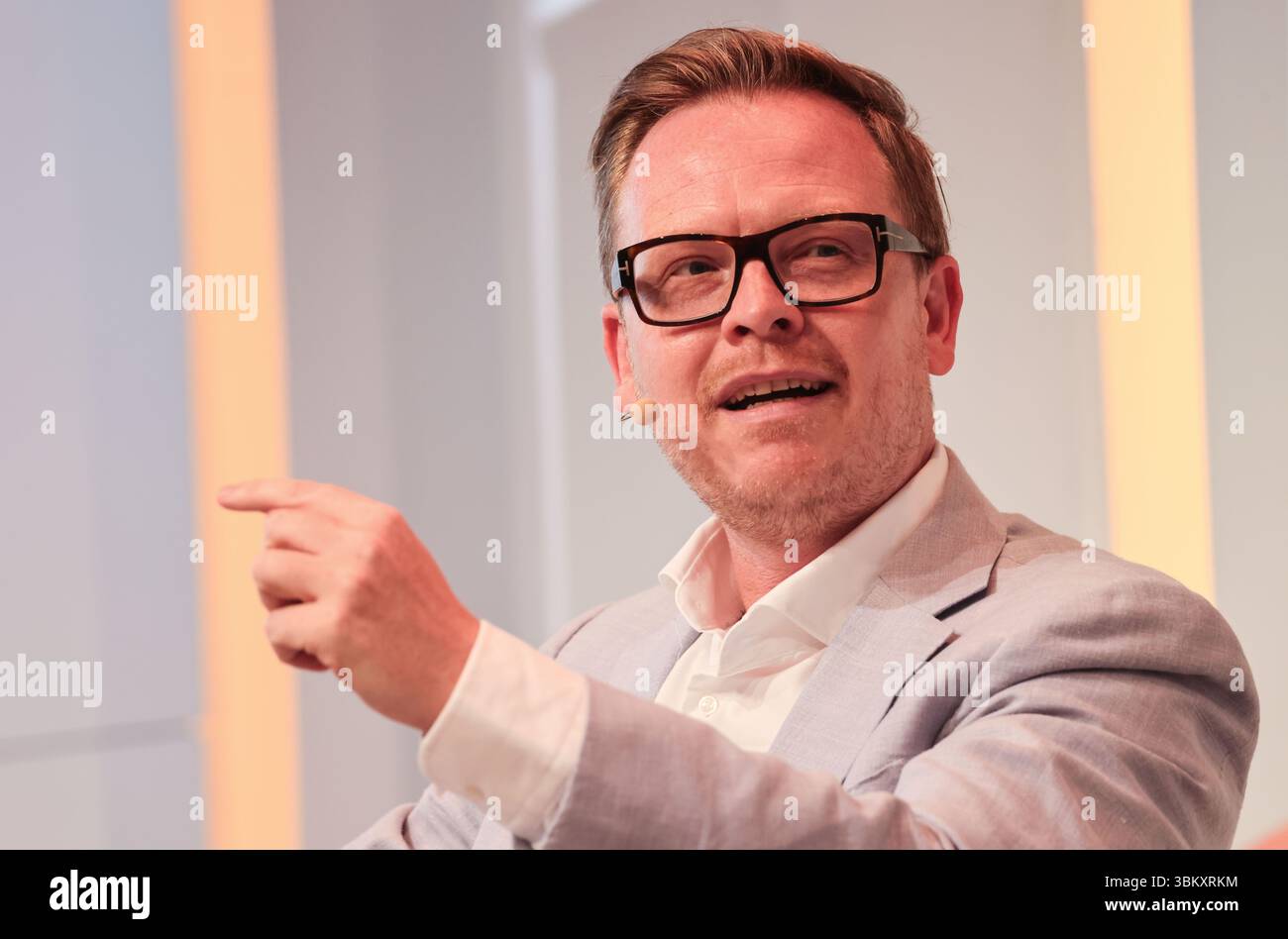 Cologne, Germany. 23rd June, 2025. Markus Gabriel, philosopher, talks ...