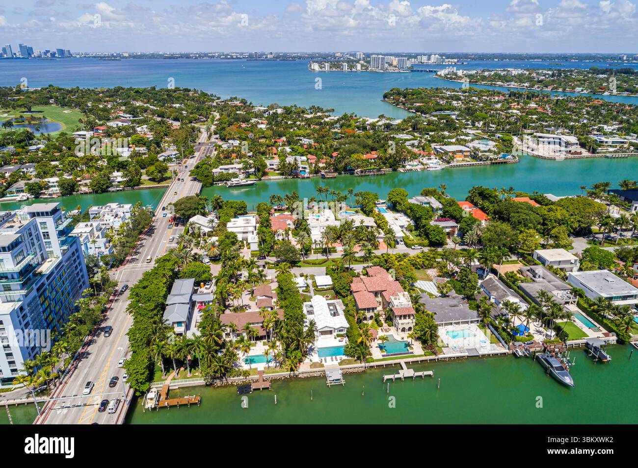 Aerial miami beach 63rd street hi-res stock photography and images - Alamy