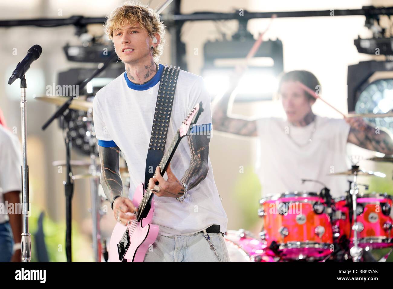 Machine Gun Kelly performs on NBC's Today show at Rockefeller Plaza on ...