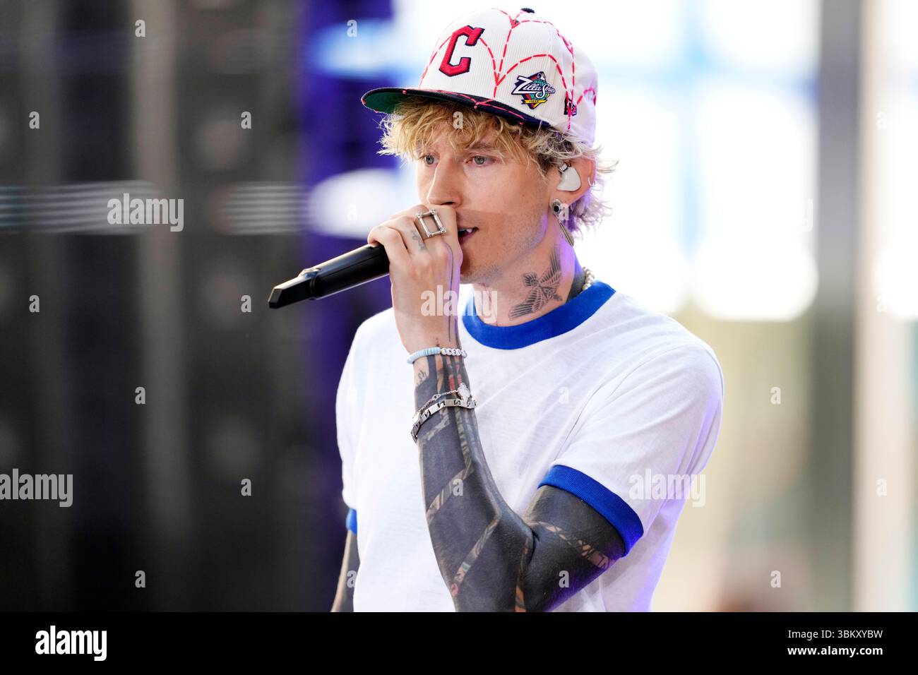 Machine Gun Kelly performs on NBC's Today show at Rockefeller Plaza on ...