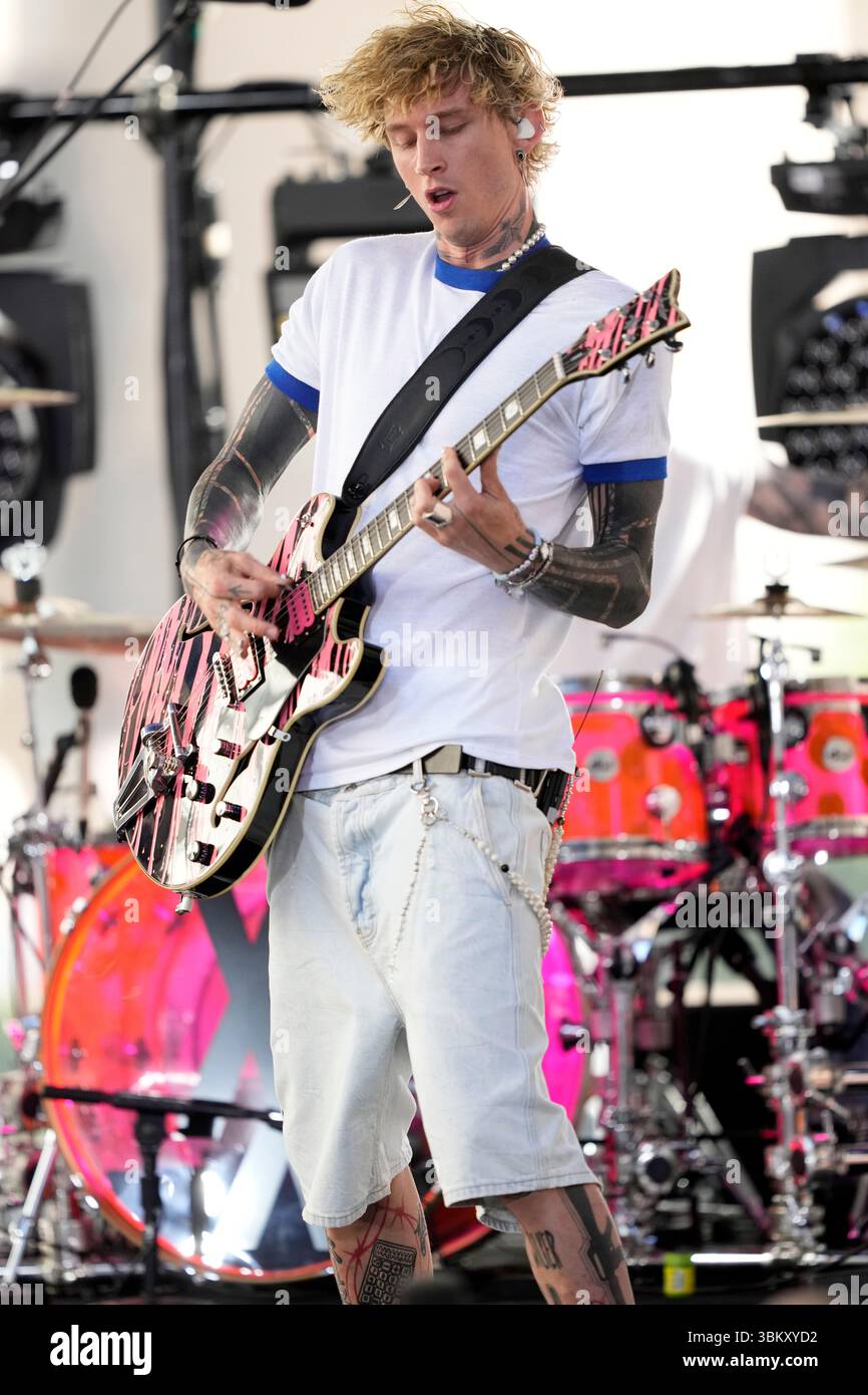 Machine Gun Kelly performs on NBC's Today show at Rockefeller Plaza on ...