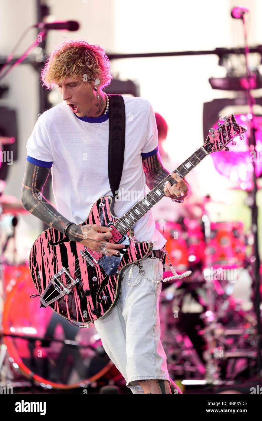 Machine Gun Kelly performs on NBC's Today show at Rockefeller Plaza on ...