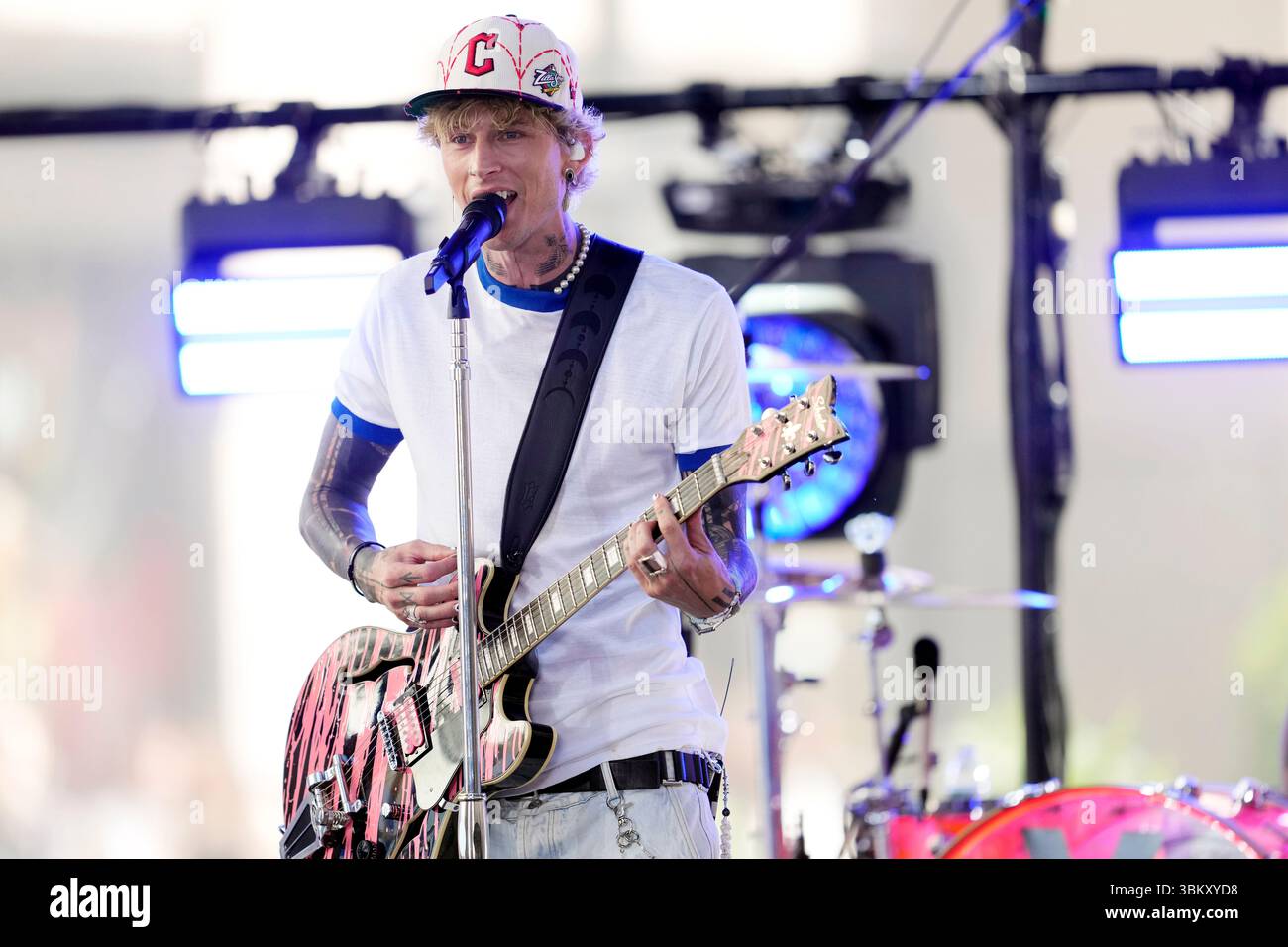 Machine Gun Kelly performs on NBC's Today show at Rockefeller Plaza on ...