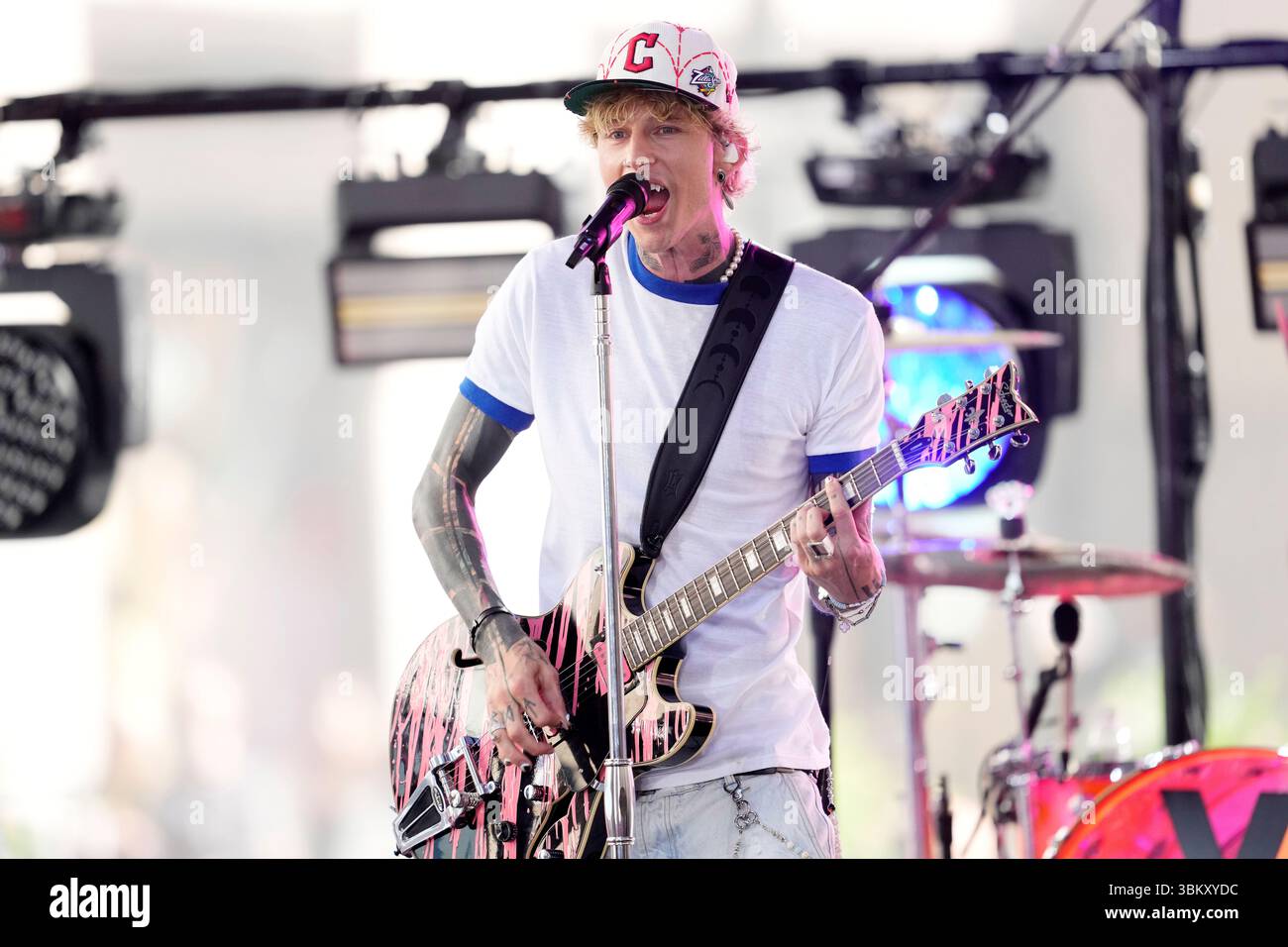 Machine Gun Kelly performs on NBC's Today show at Rockefeller Plaza on ...