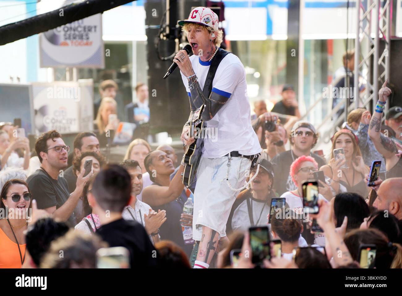 Machine Gun Kelly performs on NBC's Today show at Rockefeller Plaza on ...