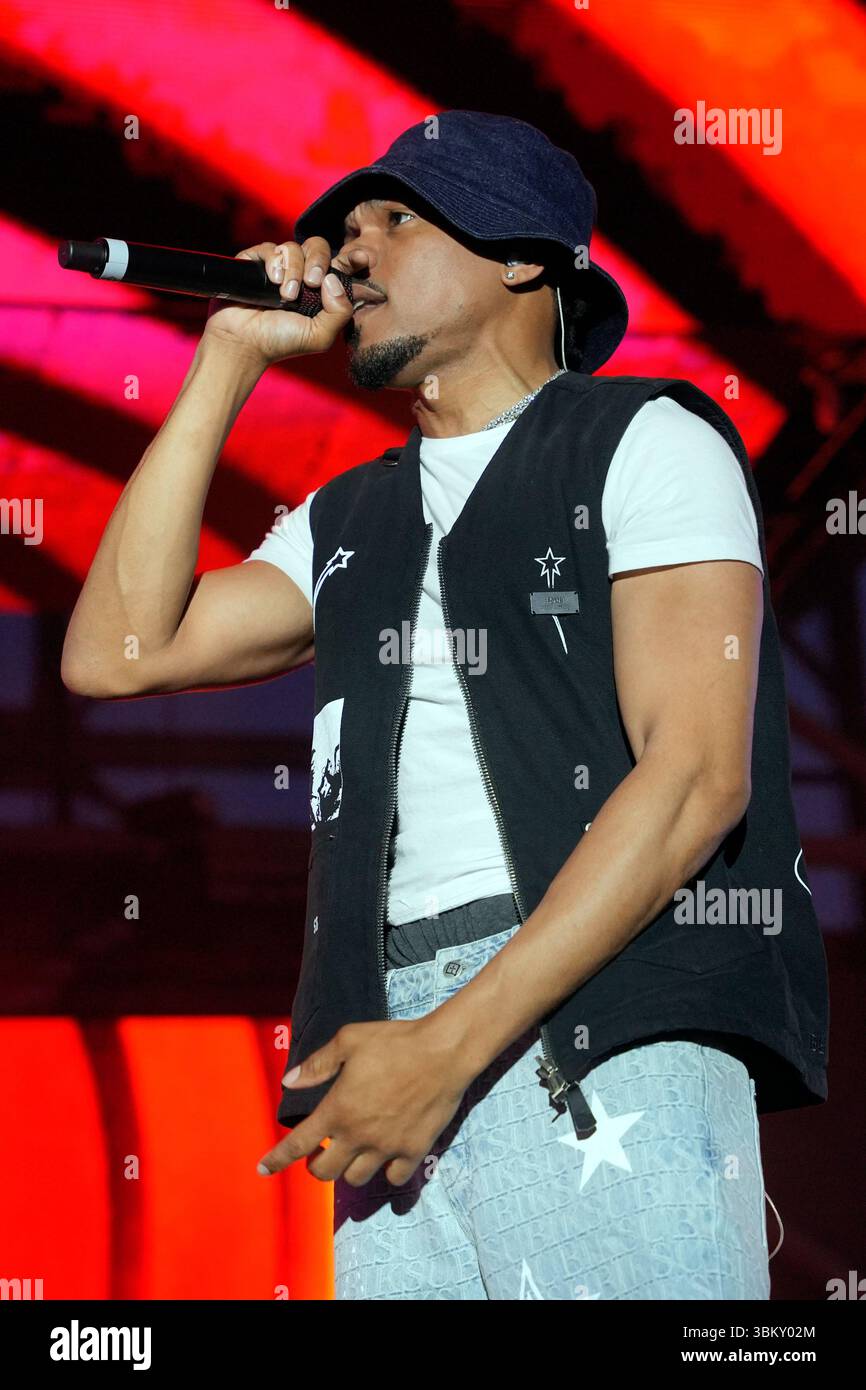 Chance The Rapper performs during the Summer Smash Music Festival on ...